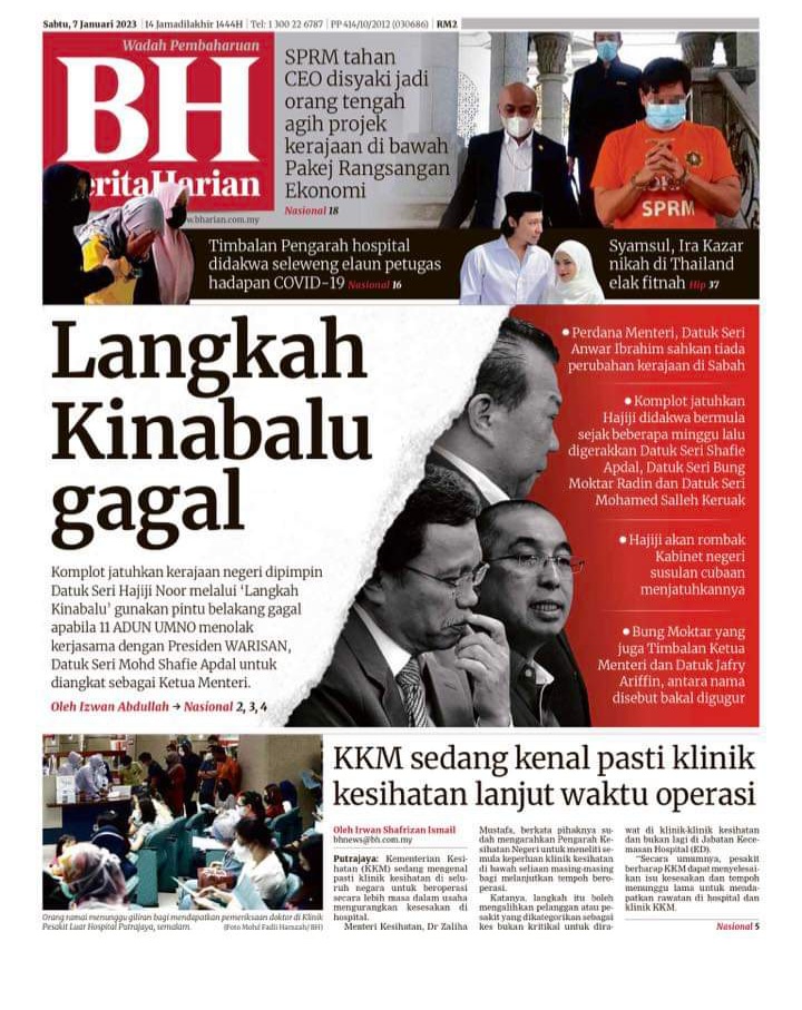 Media Hari Ini Sabtu 07.01.2023 – Selak-Selak